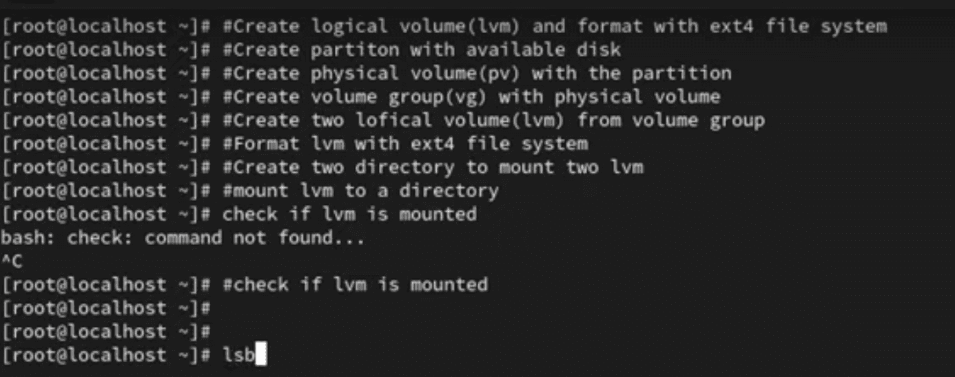 Creating LVM on ubuntu 22.04